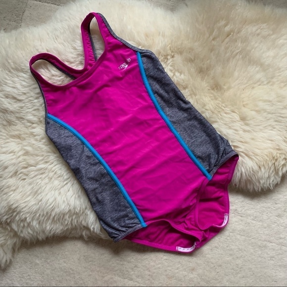 Speedo | Swim | Speedo Girls Swimsuit Pink Gray Swimming 4 | Poshmark